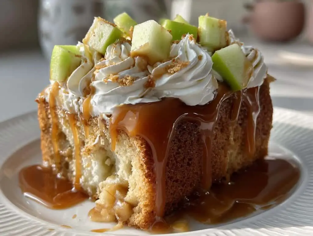 30-Minute Caramel Apple Poke Cake That Will Wow Everyone - empireofrecipes