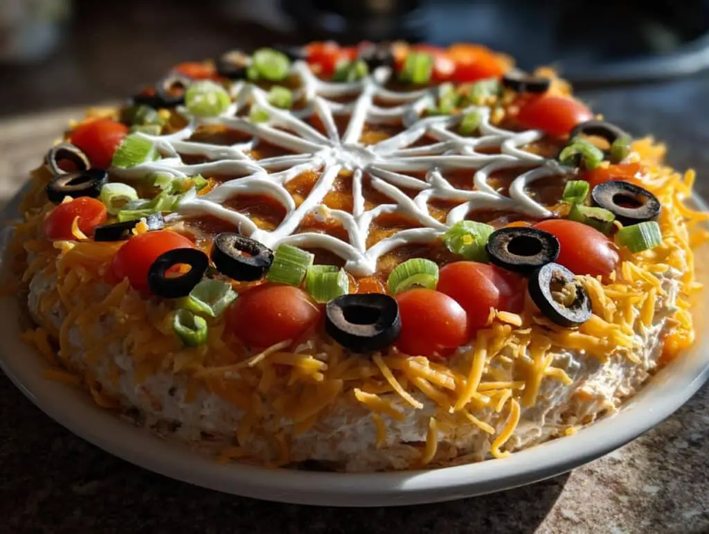 Spooky Spider Web Taco Dip in Just 15 Minutes - empireofrecipes